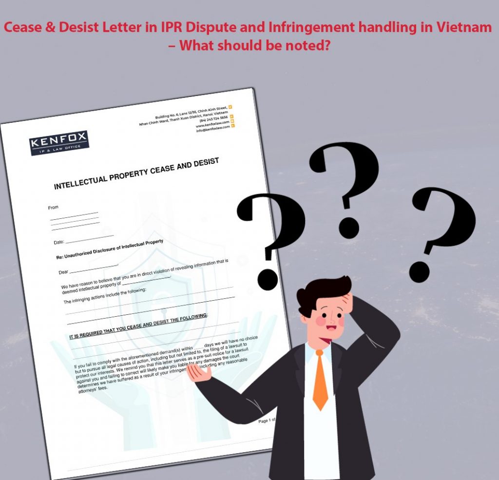Cease & Desist Letter in IPR Dispute and Infringement handling in ...